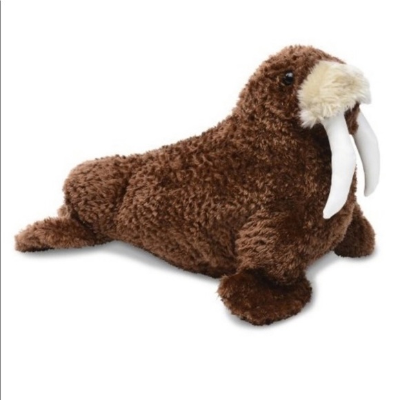 Toys | New Large Sea World Brown Walrus With Tusks Realistic Stuffed ...